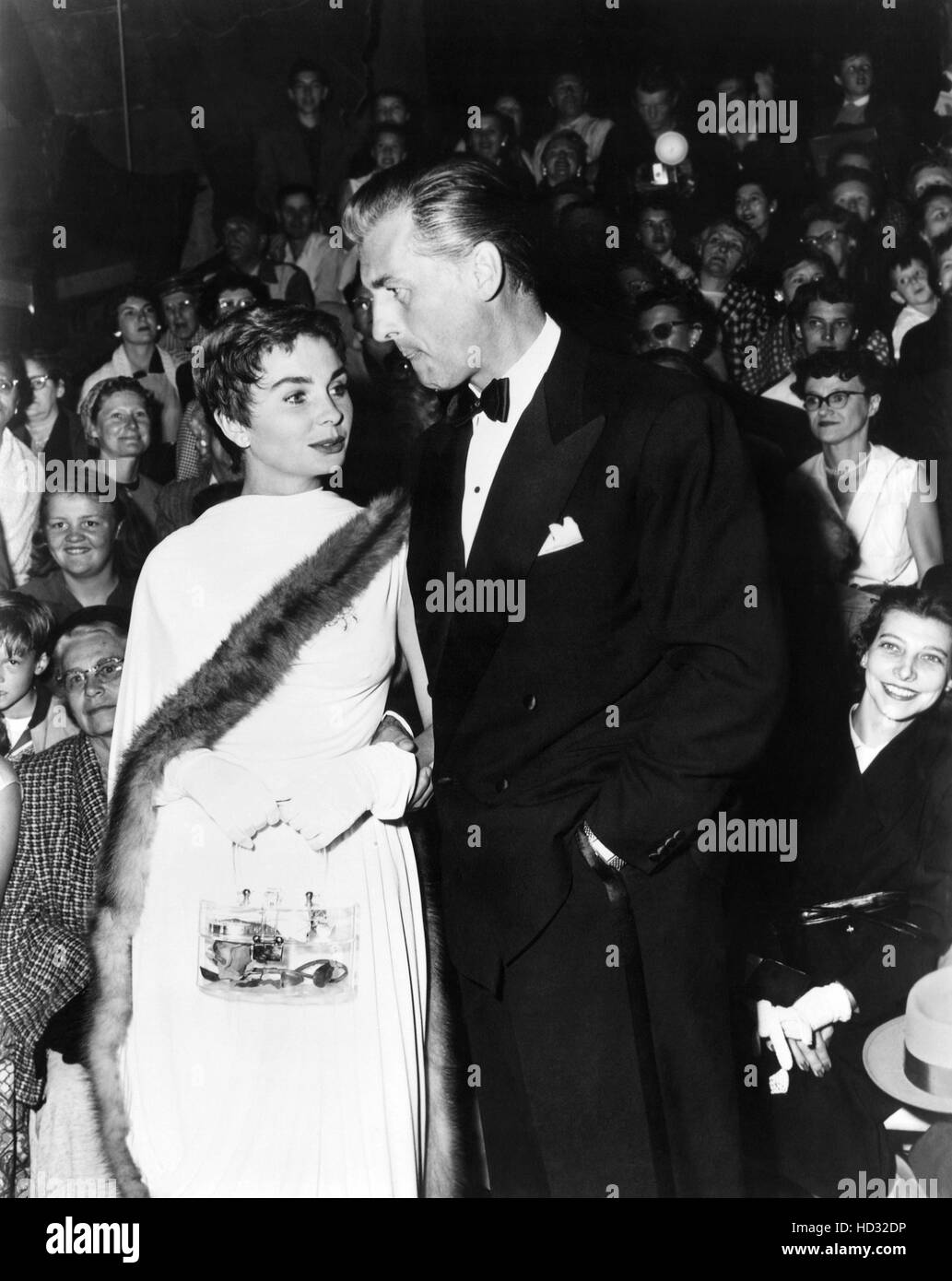Front from left: real life couple Jean Simmons and Stewart Granger ...