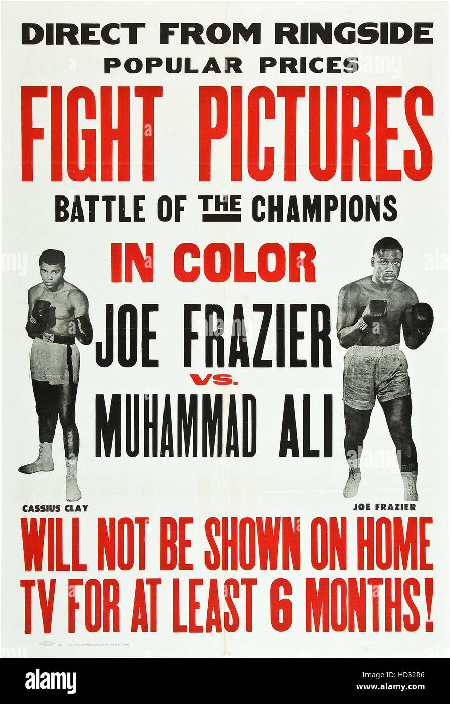 Poster for the first Joe Frazier vs. Muhammad Ali title fight, 1971 ...