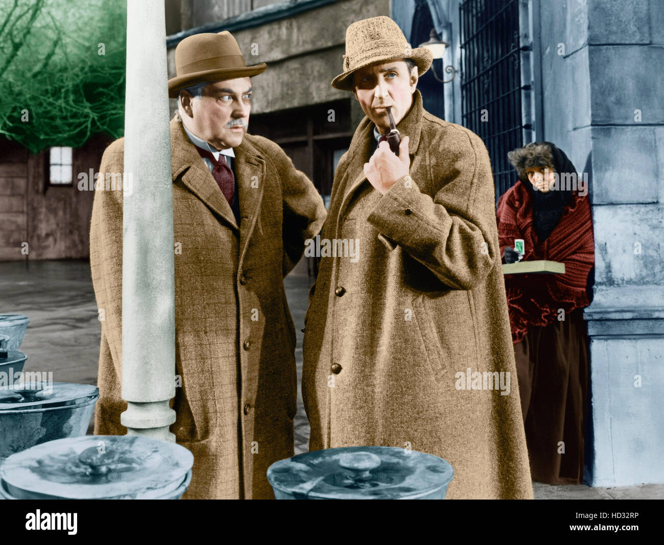 Nigel Bruce (as Dr. John Watson), Basil Rathbone (as Sherlock Holmes ...