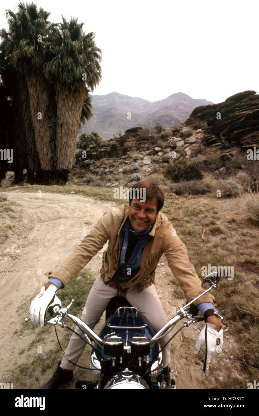 Robert Wagner on his motorcycle, c. 1966. photo: Robert Phillips ...