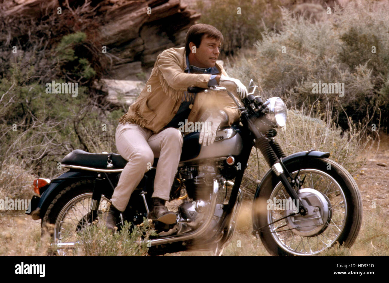 Robert Wagner on his motorcycle, c. 1966. photo: Robert Phillips ...
