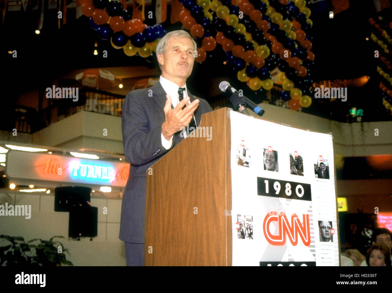 Ted Turner, at the 5th Anniversary of CNN, 1985, © CNN / Courtesy ...
