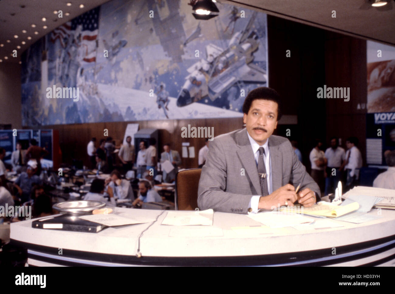Max Robinson, at the Johnson Space Center, reporting about the Voyager ...