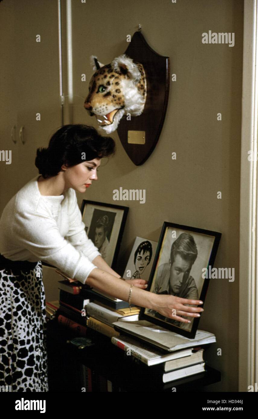 Newlywed NATALIE WOOD arranges portrait of husband Robert Wagner, late ...