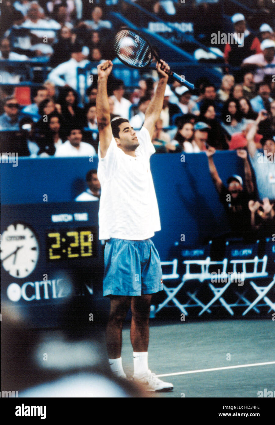 Pete Sampras, winning the US Open, 1994. (c)USA Networks. Courtesy ...