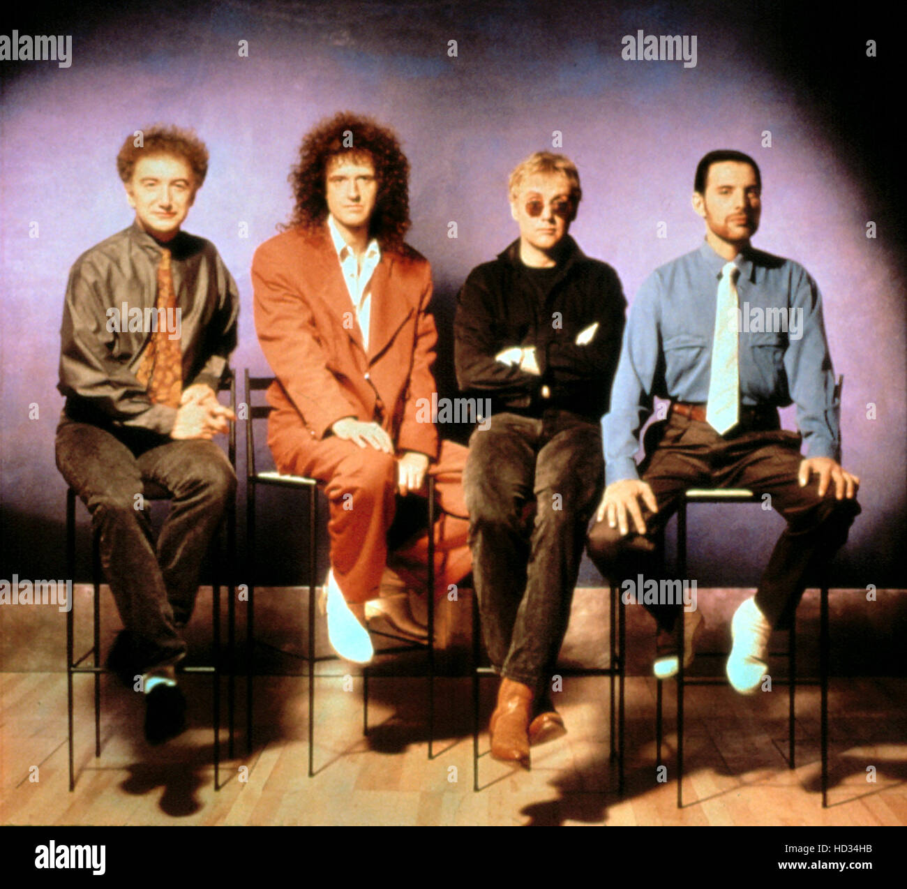 QUEEN, (John Deacon, Brian May, Roger Taylor, Freddie Mercury), circa ...