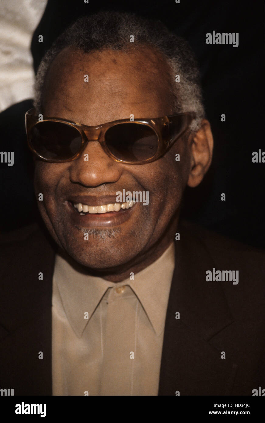 Inductee Ray Charles at the first Rock and Roll Hall of Fame Induction ...
