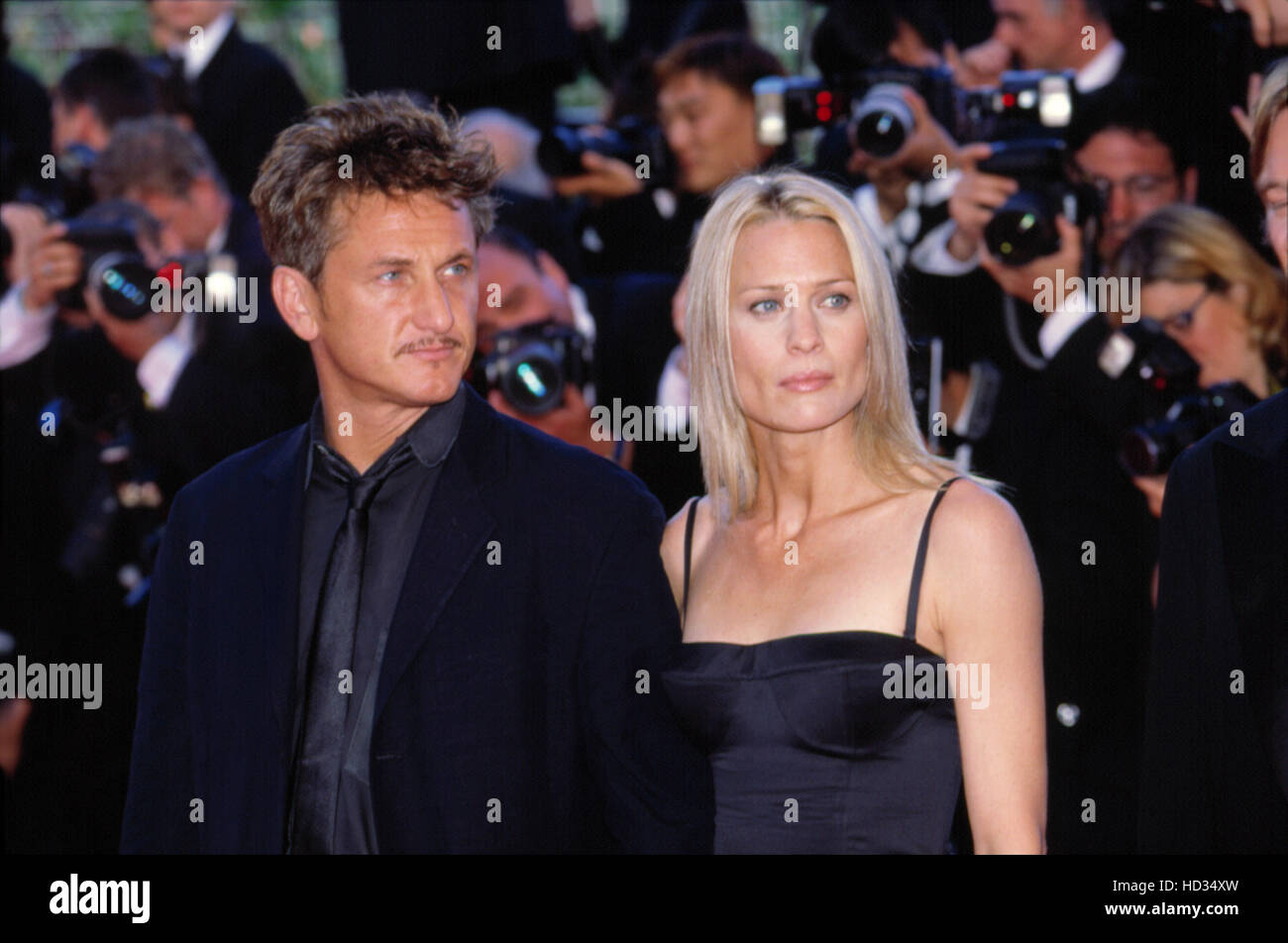 Sean Penn & Robin Wright-Penn at the Cannes Film Festival, May 2001, by ...