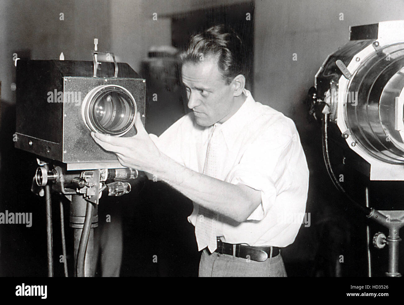 PHILO T. FARNSWORTH, inventor of the television, is demonstrating ...