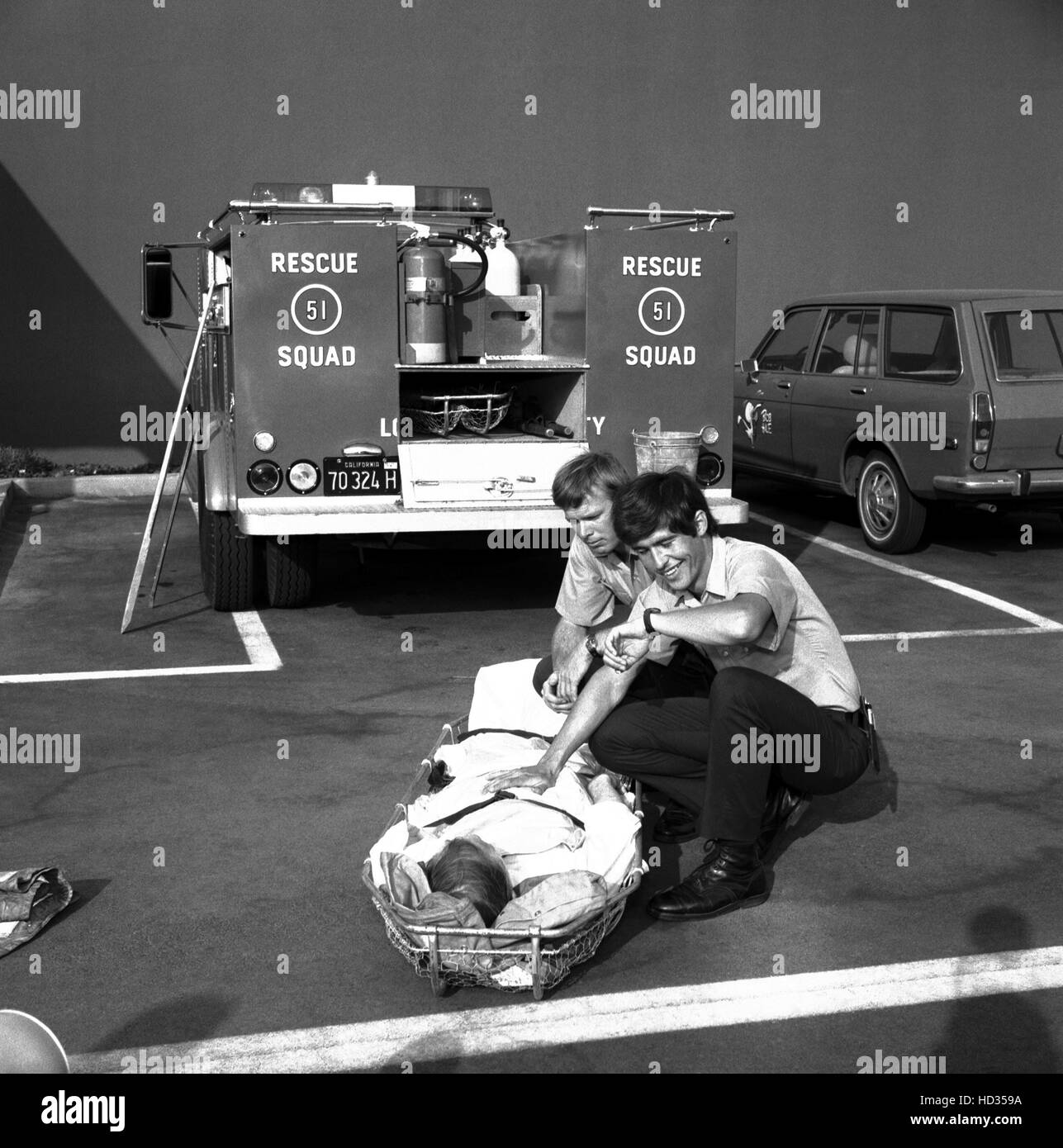 EMERGENCY!, from left: Kevin Tighe, Randolph Mantooth, 1972-79 Stock ...