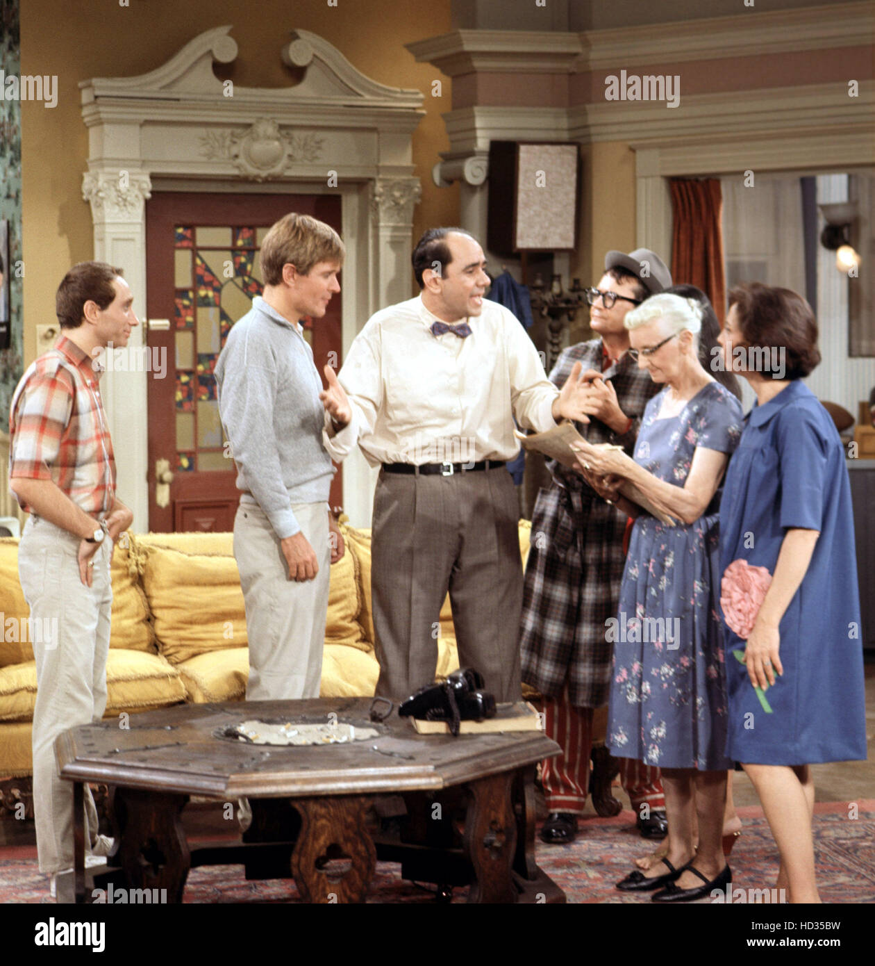 HEY LANDLORD, Sandy Baron (left), Will Hutchins (2nd from left), 1966 ...