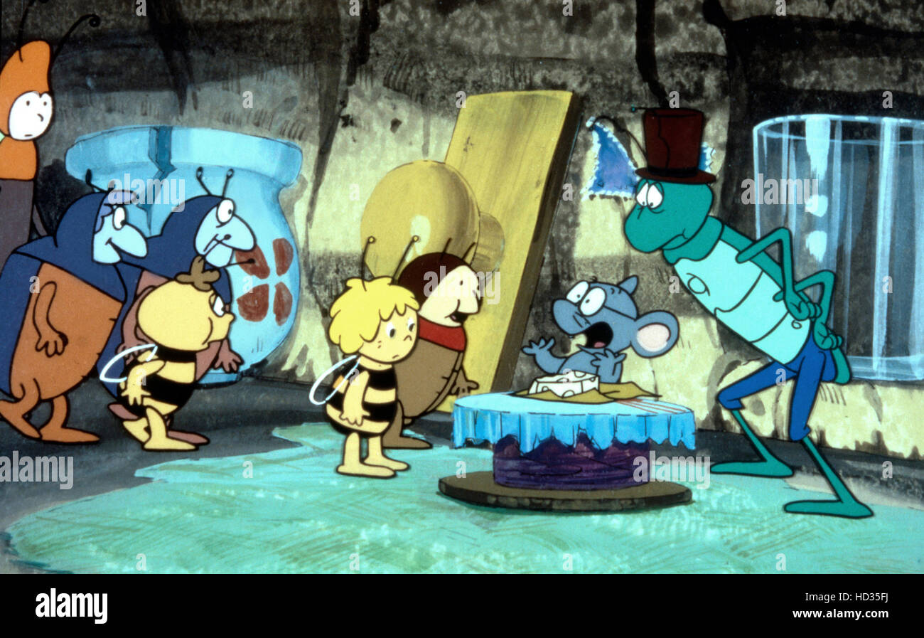 MAYA THE BEE, Willy the bee (4th from left), Maya the bee (4th from ...