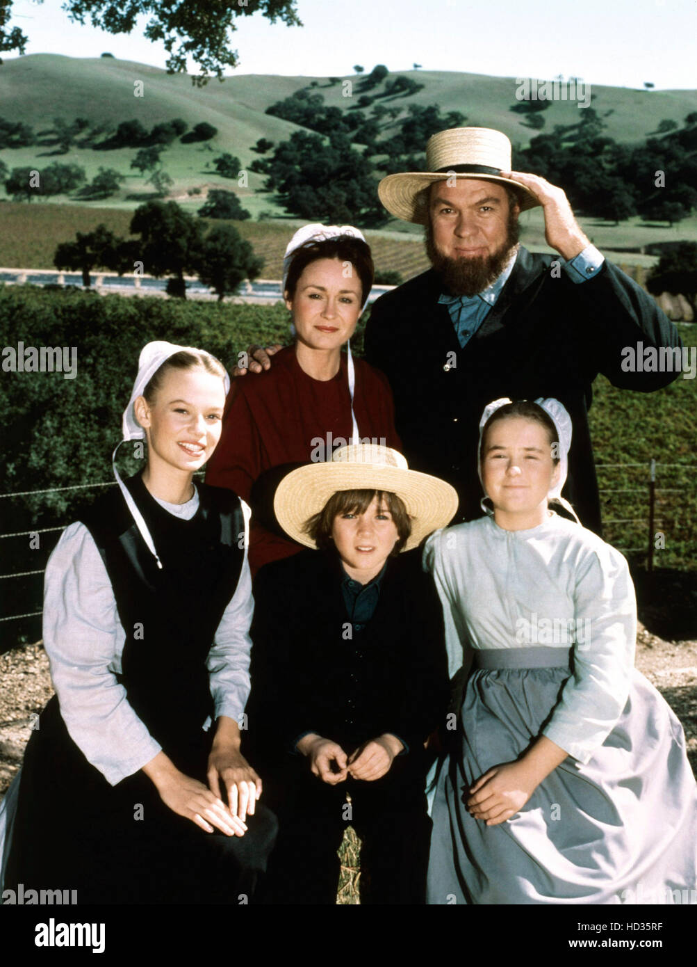 AARON'S WAY, front from left: Samantha Mathis, Scott Curtis, Erin Chase ...