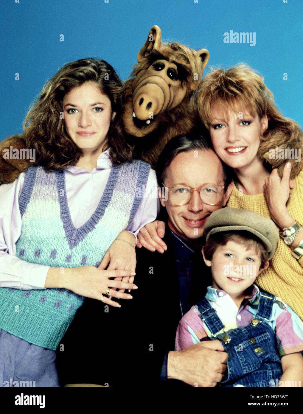 ALF, (clockwise from left): Andrea Elson, Alf, Anne Schedeen, Max ...
