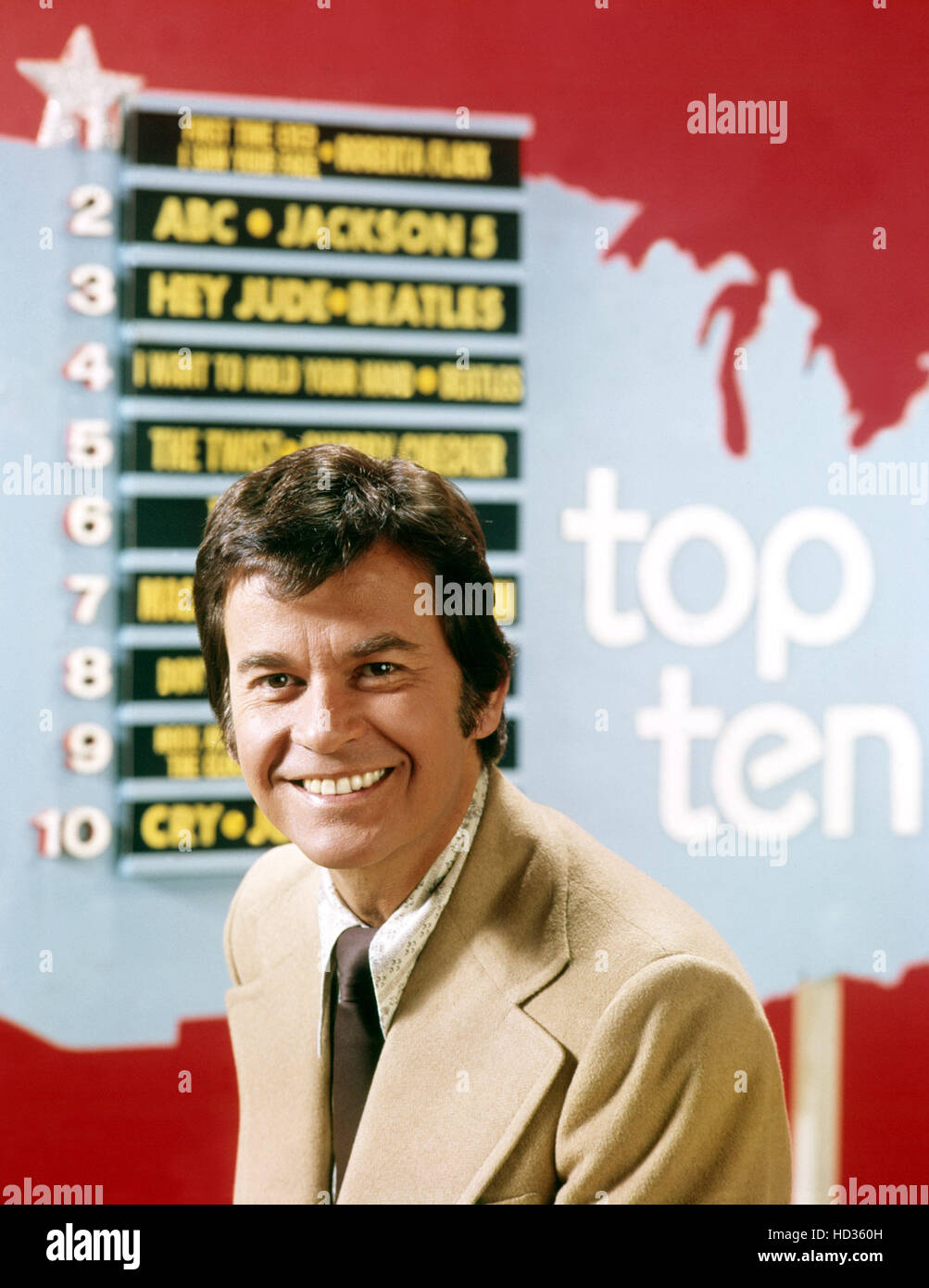 AMERICAN BANDSTAND, Dick Clark, circa 1970's, 1957-89 Stock Photo - Alamy