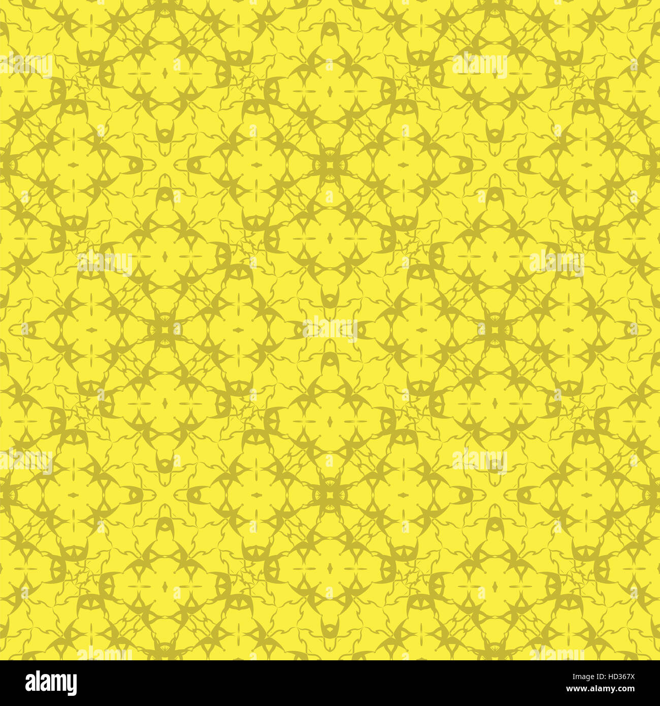 Yellow Ornamental Seamless Line Pattern Stock Photo - Alamy