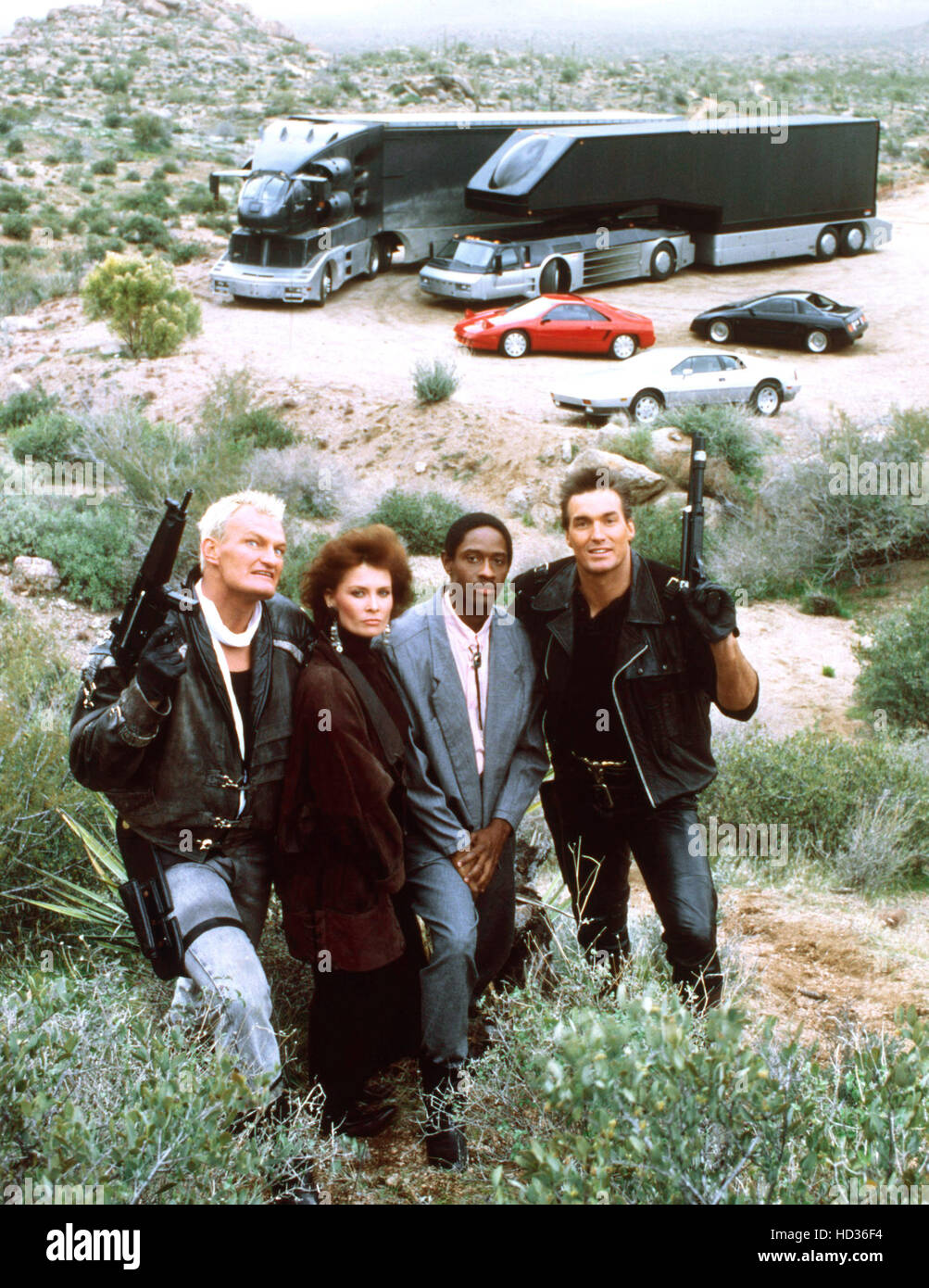 THE HIGHWAYMAN, from left: Mark 'Jacko' Jackson, Jane Badler, tim Russ ...