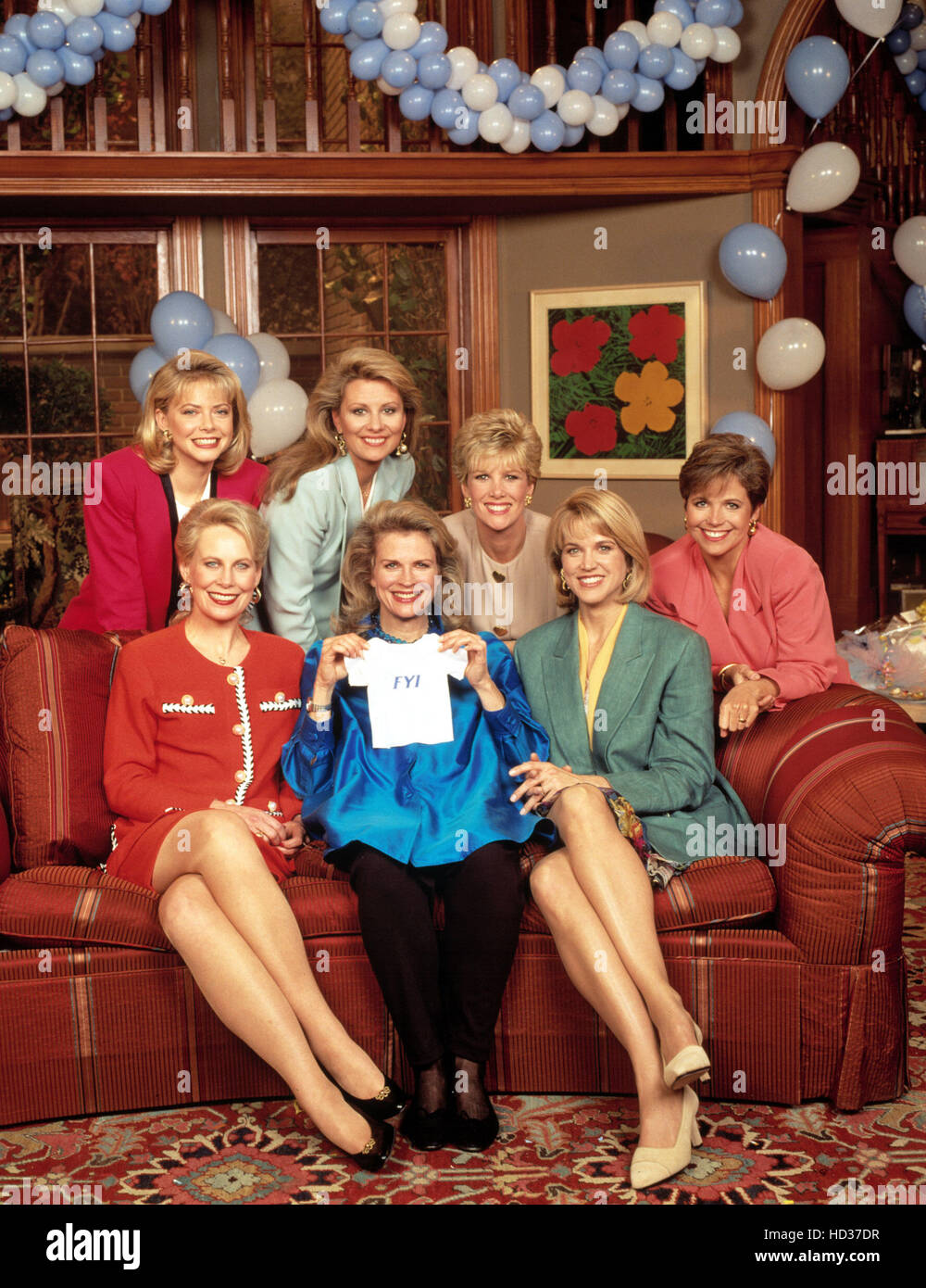 MURPHY BROWN, (standing): Faith Ford, Faith Daniels, Joan Lunden, Katie ...