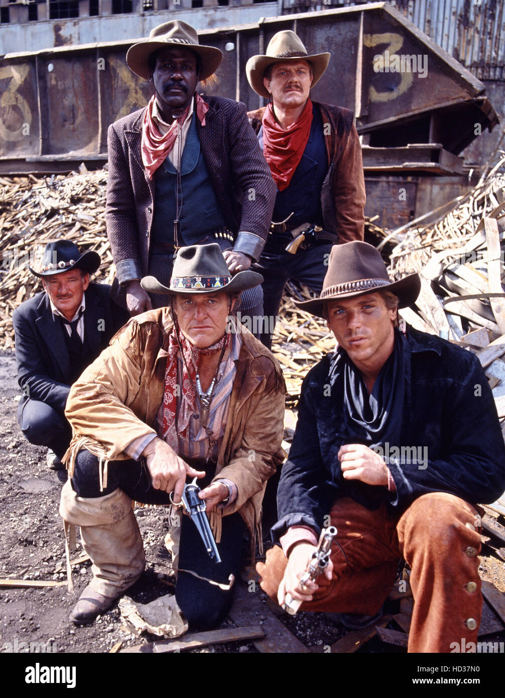 OUTLAWS, (top) Richard Roundtree, William Lucking, (bot) Rod Taylor ...