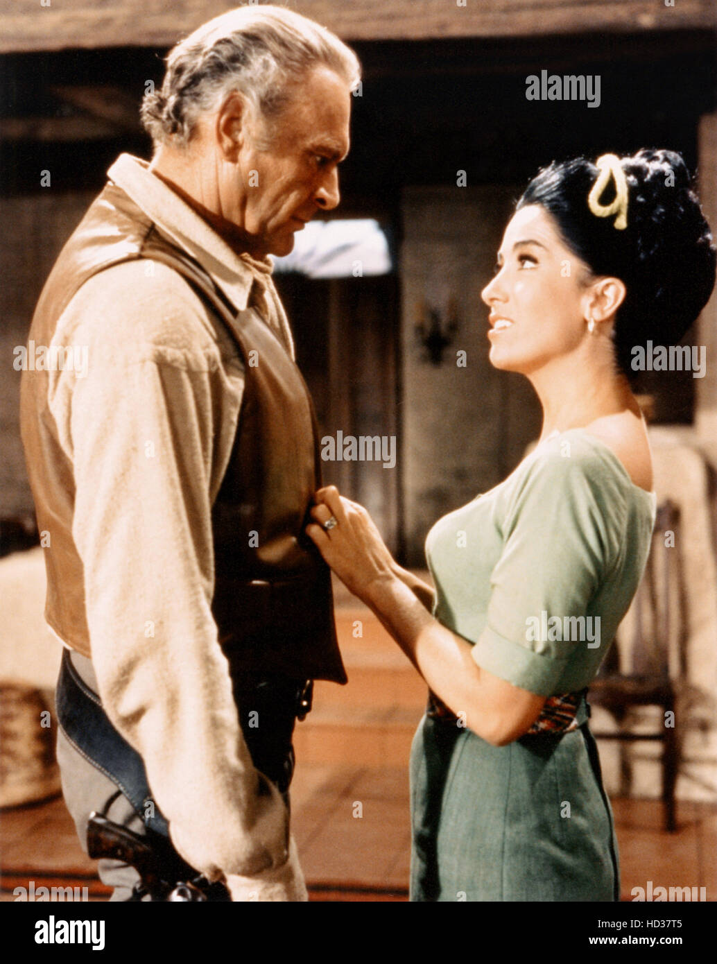 THE HIGH CHAPARRAL, (from left): Leif Erickson, Linda Cristal, 1967-71 ...