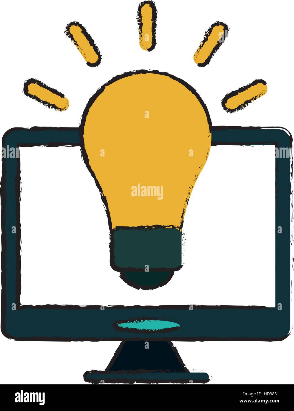 technology device idea creative light sketch Stock Vector Image & Art ...