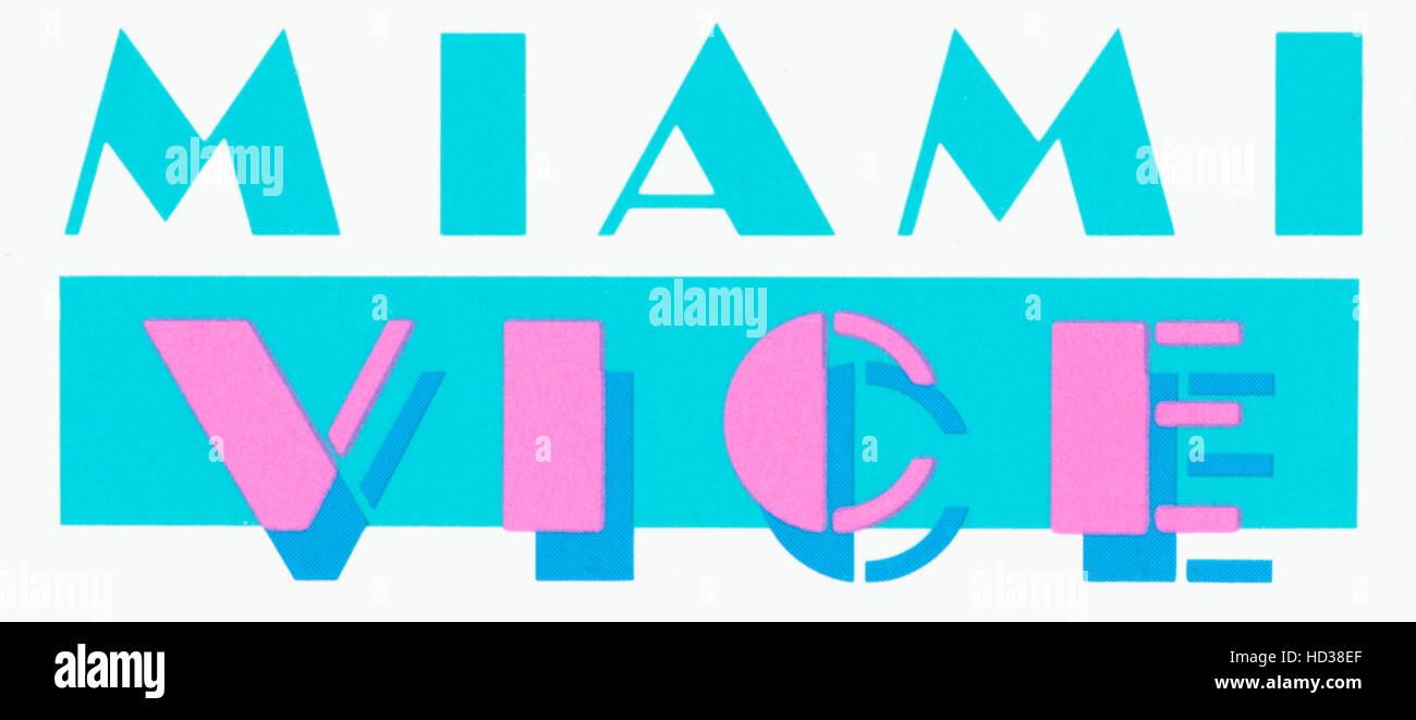 MIAMI VICE, logo, 1984-1989. (c) Universal Television/ Courtesy ...