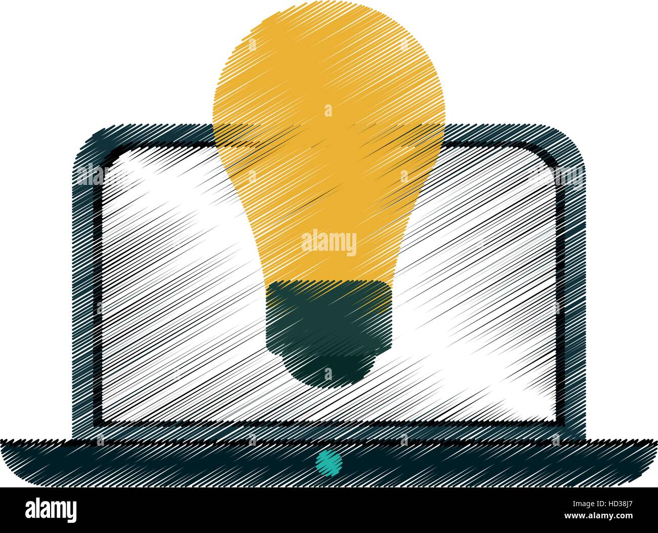 drawing idea laptop technology Stock Vector Image & Art - Alamy