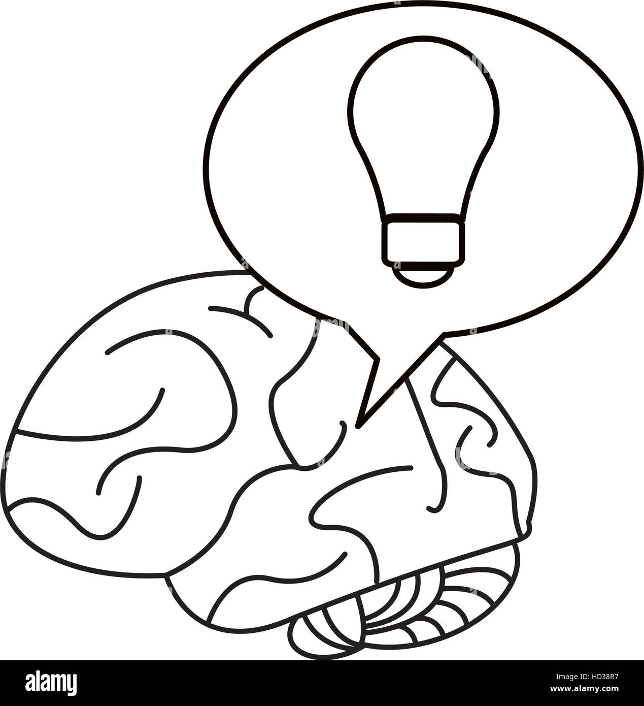 brain thinking idea bubble outline Stock Vector Image & Art - Alamy