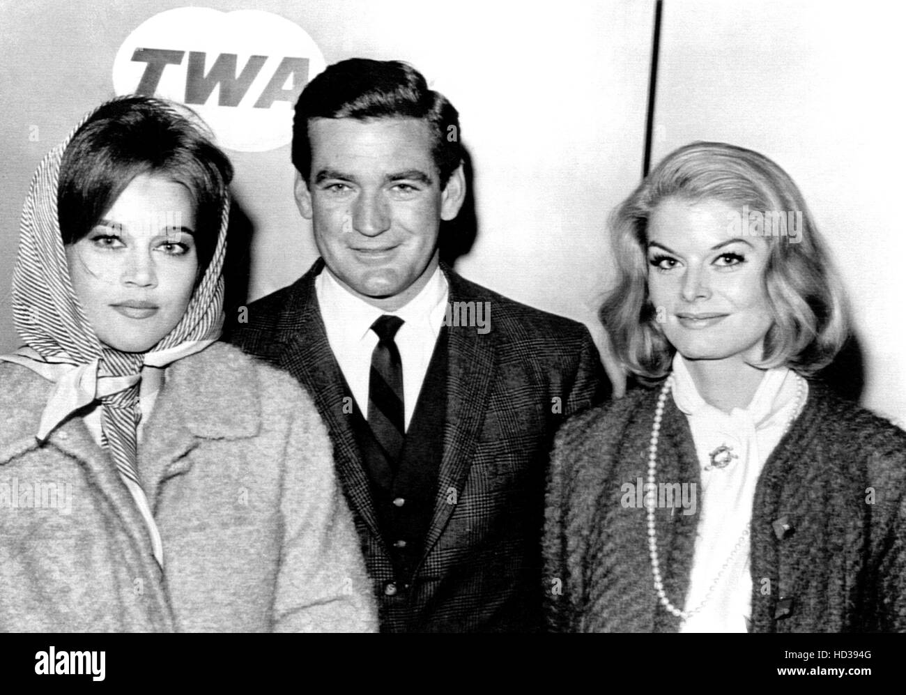 Rod Taylor with Jane Fonda (left) and his wife-to-be, Mary Hilem (right ...