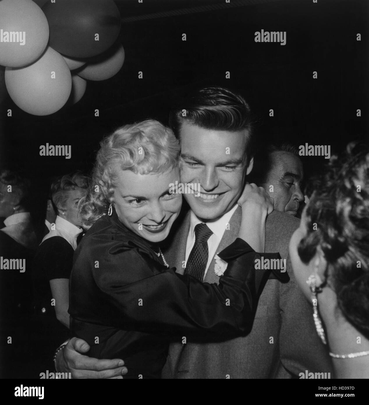Janet Leigh with Robert Wagner at a party, 1955 Stock Photo - Alamy