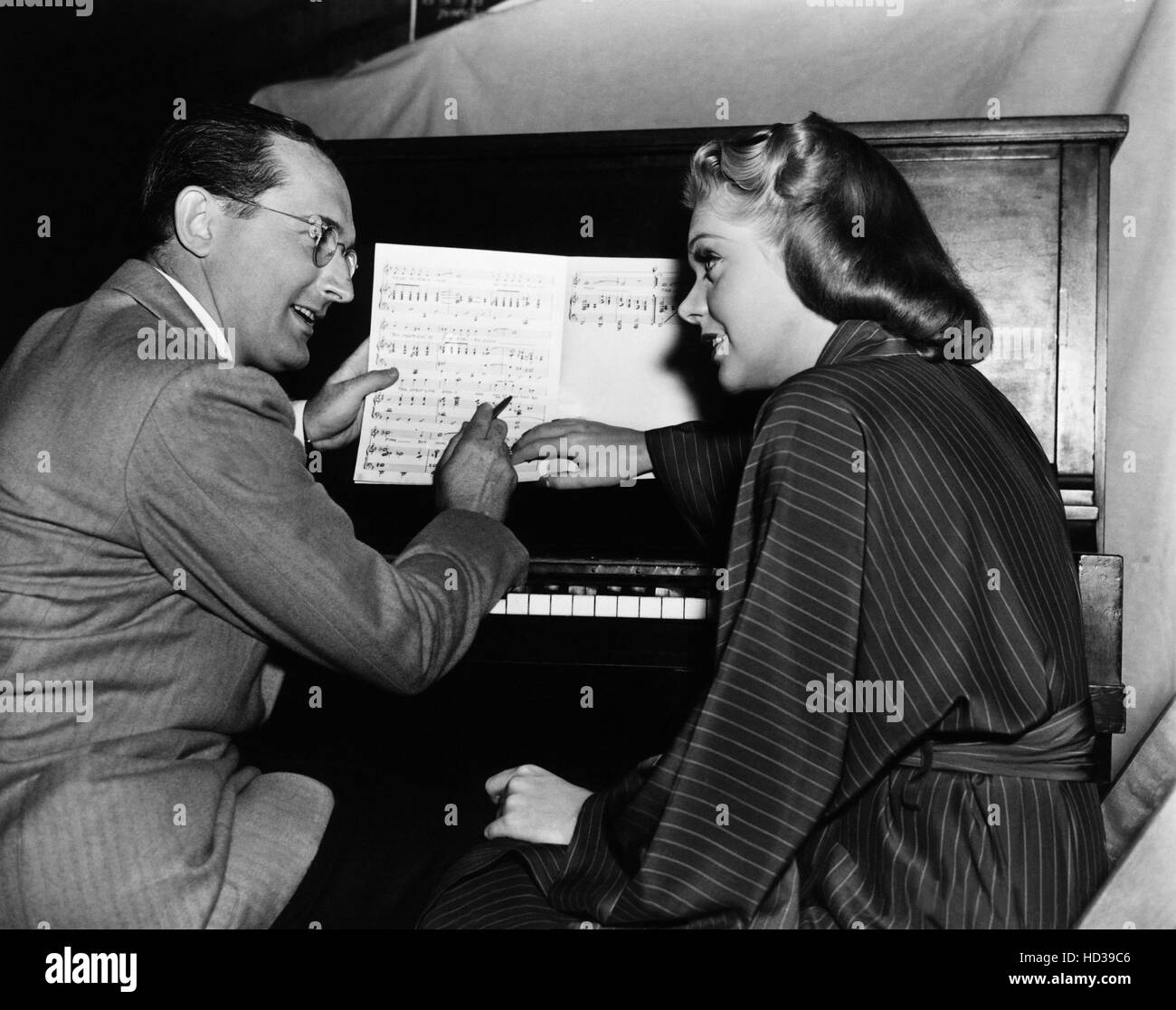 From left, Tommy Dorsey, Alice Faye, summer 1938 Stock Photo - Alamy