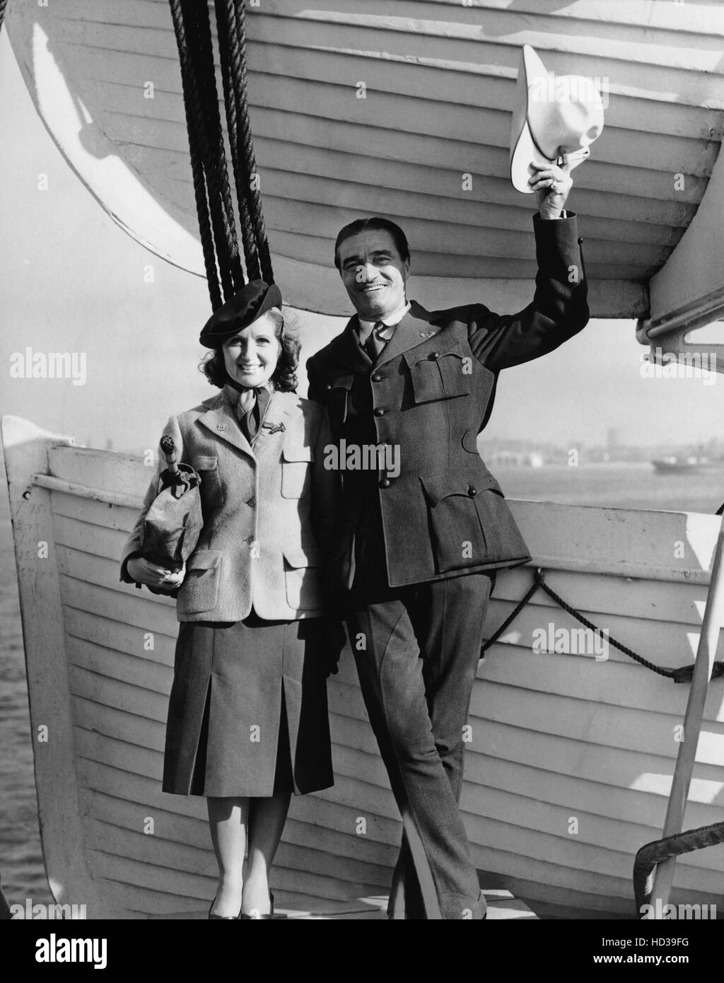 Mr. and Mrs. Tom Mix (Mabel Hubbard Ward), arriving in New York on the ...