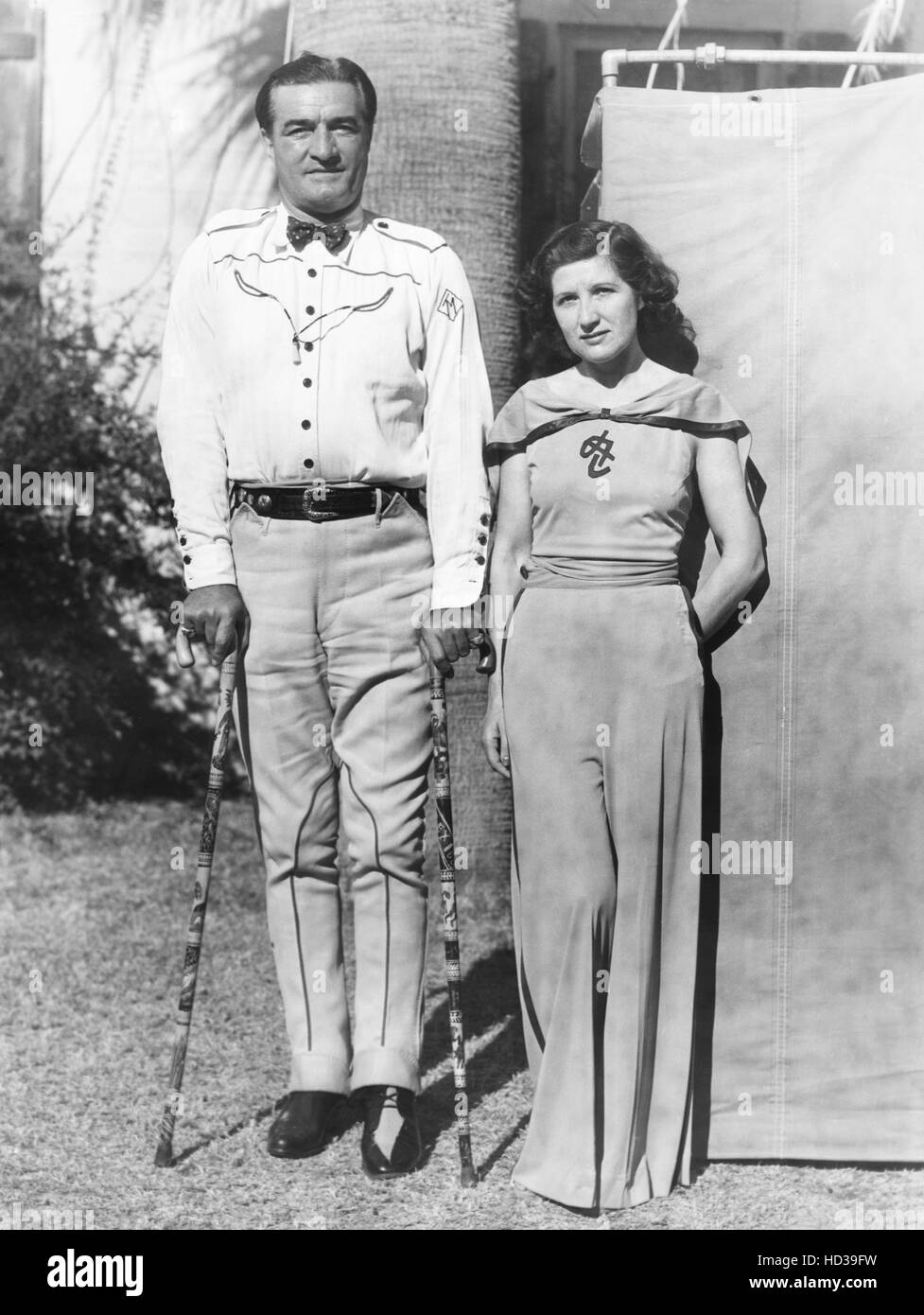 Tom Mix and his wife, Mabel Hubbard Ward; Mix is recovering from a ...