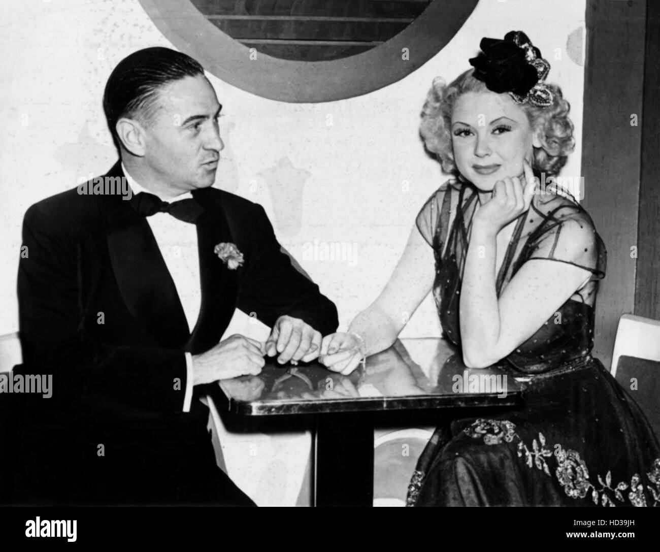 Toby Wing, right, amd her husband, aviator Dick Merrill, at a New York ...