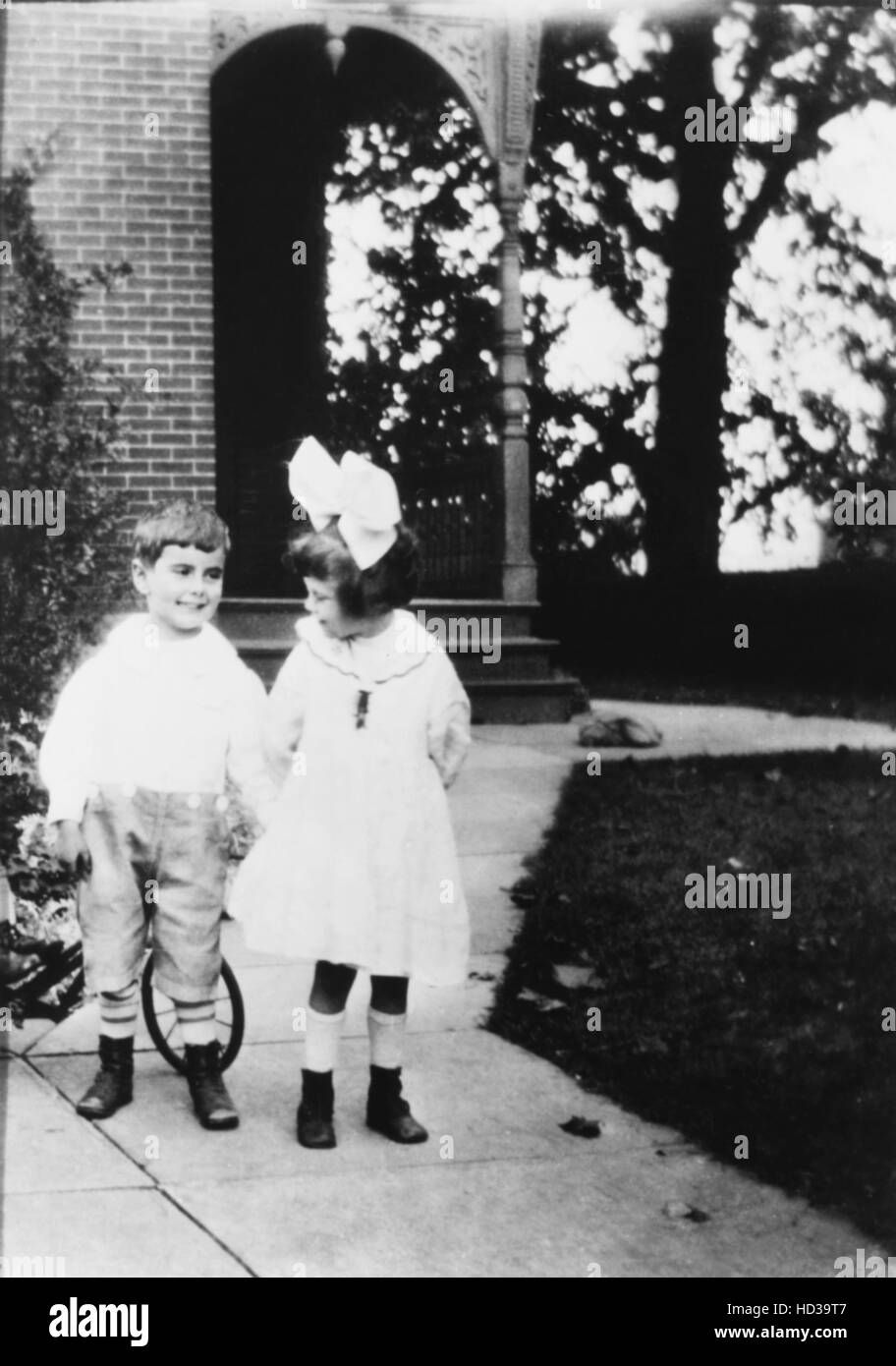 From left: Tyrone Power, Anne Power as children, late 1910s Stock Photo ...
