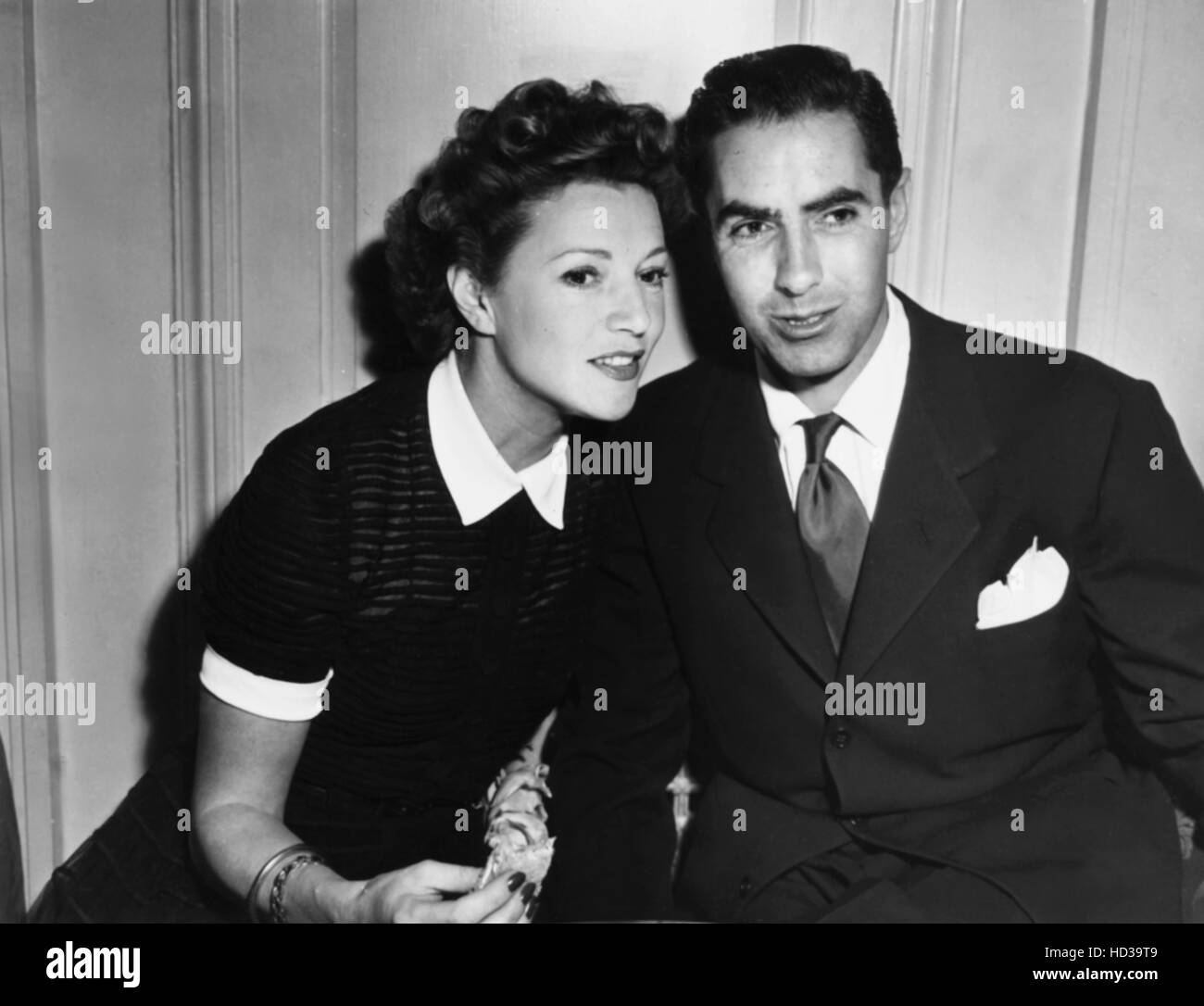 From left: Annabella, Tyrone Power, ca. 1946 Stock Photo - Alamy