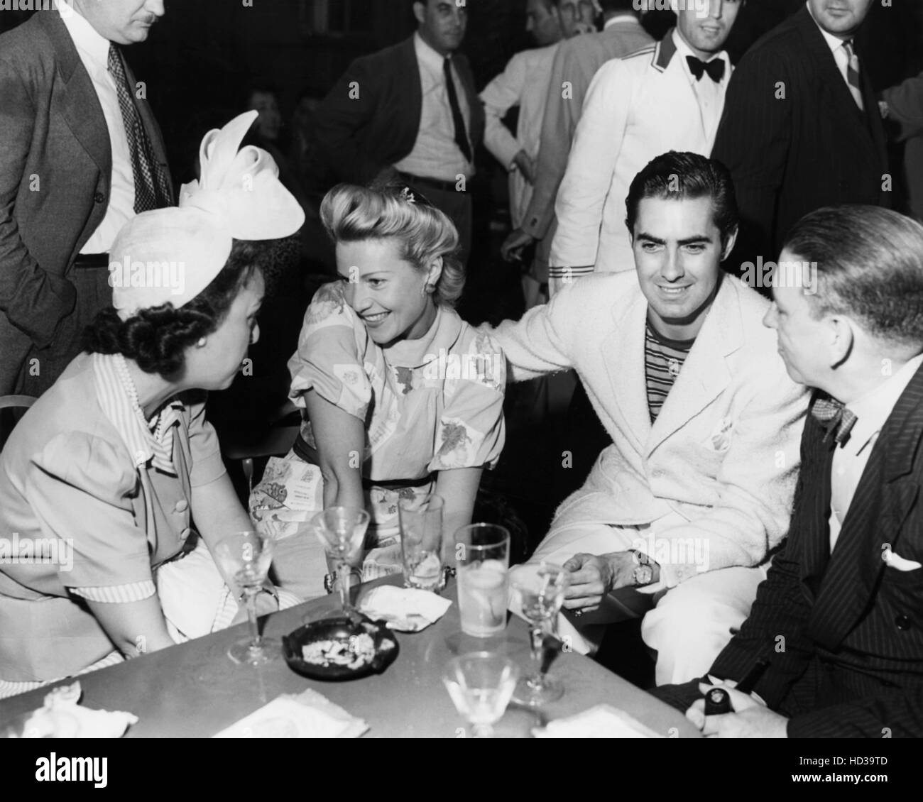 Left from second left: Annabella, Tyrone Power, mid to late 1940s Stock ...