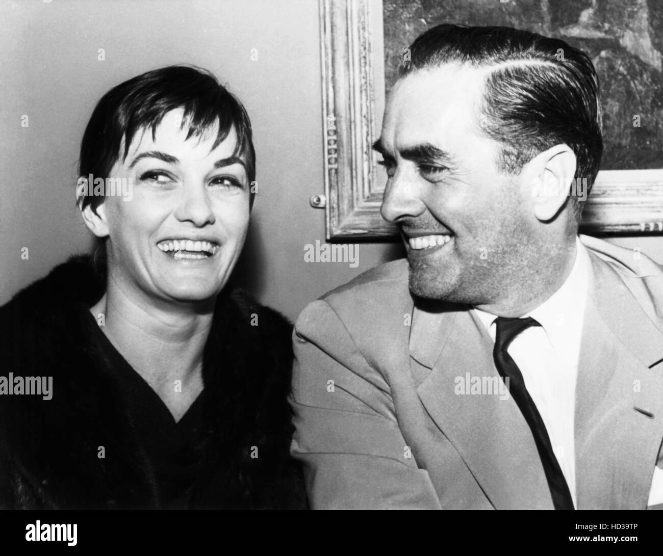 From left: Deborah Ann Smith, Tyrone Power, 1958 Stock Photo - Alamy