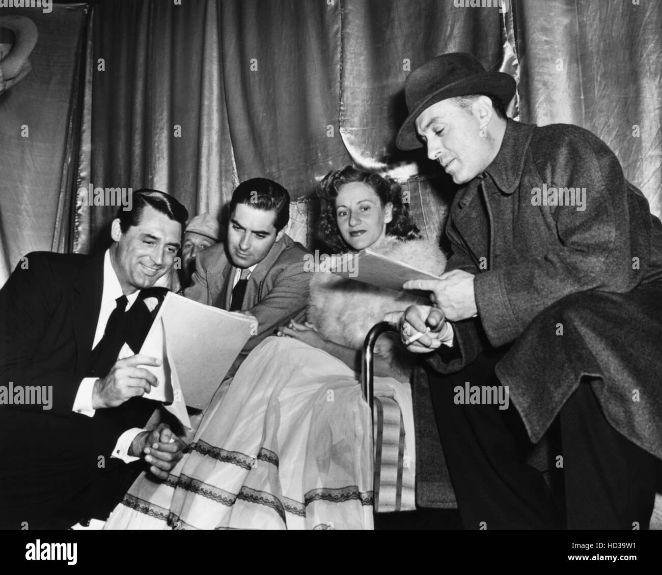 From left: Cary Grant, Tyrone Power, Connee Boswell, Charles Boyer at a ...