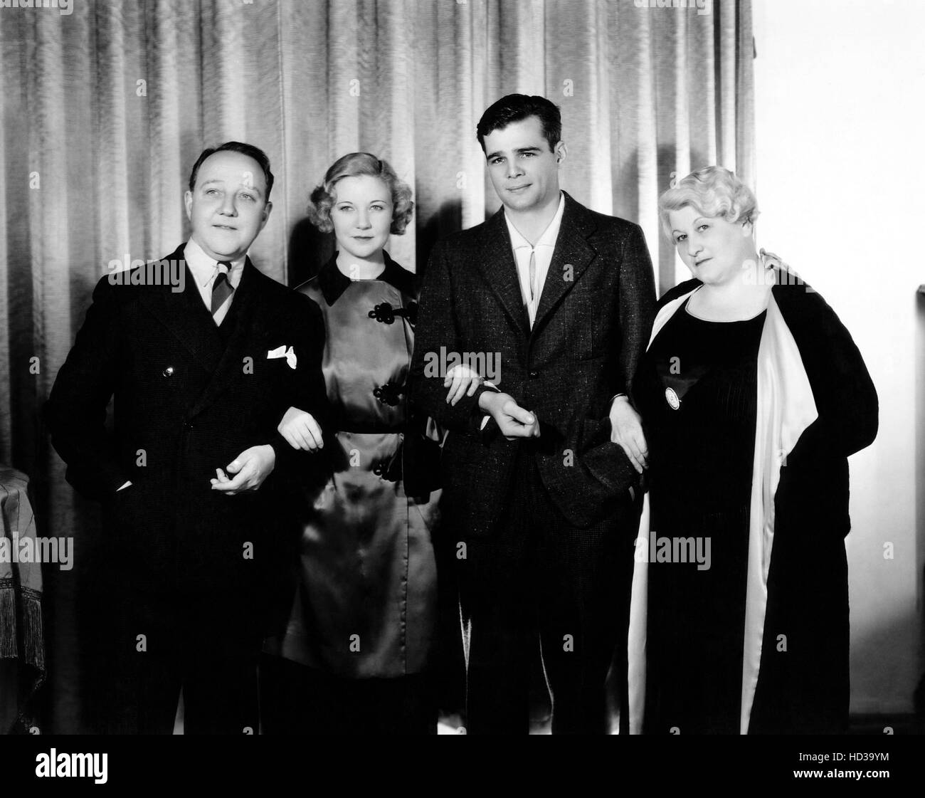 Una Merkel (second from left), with her husband, Ronald Burla, (third ...