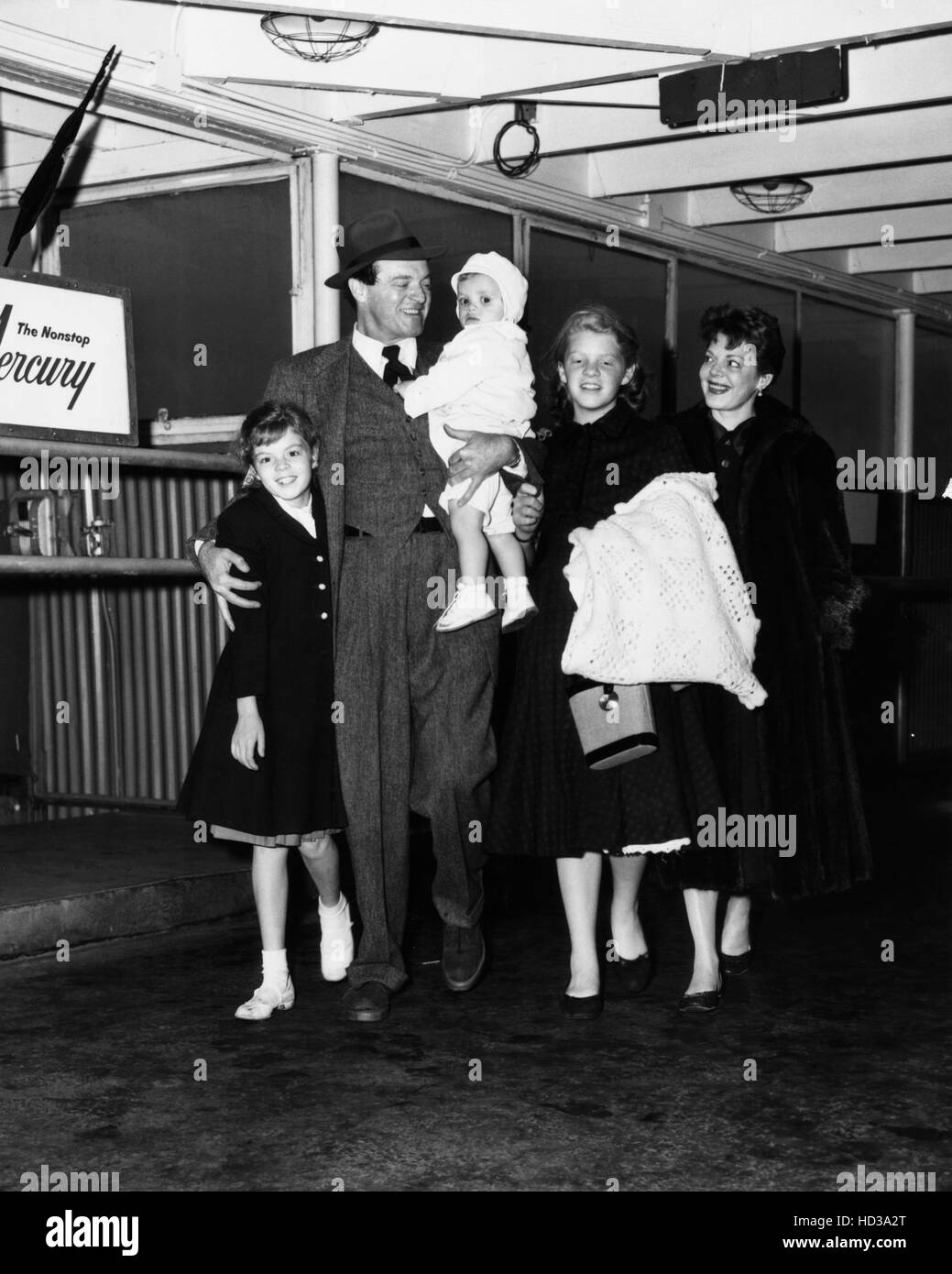 Van Heflin, with his second wife, Frances Heflin, right, and their ...