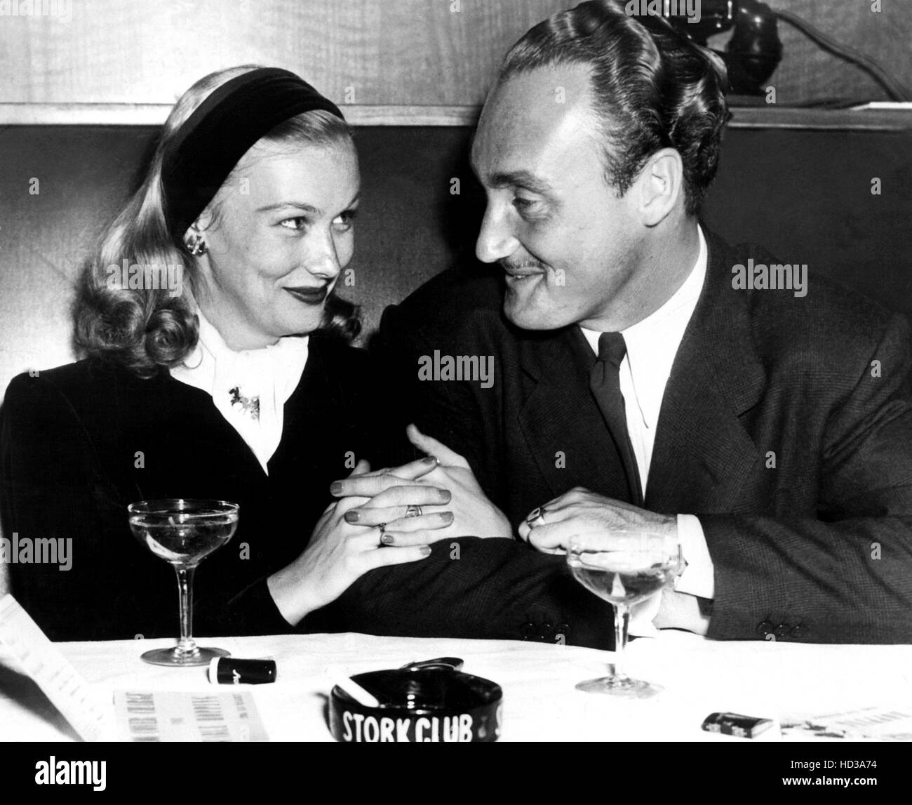 Veronica Lake and husband, director Andre De Toth, enjoying a night at ...