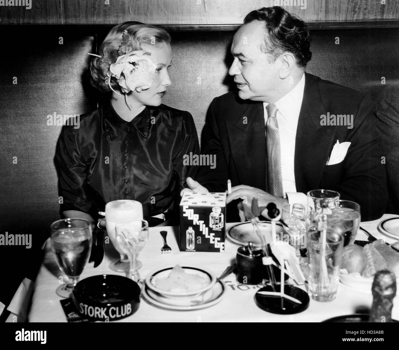 Veronica Lake, left, and Edward G. Robinson, at the Stork Club, ca ...