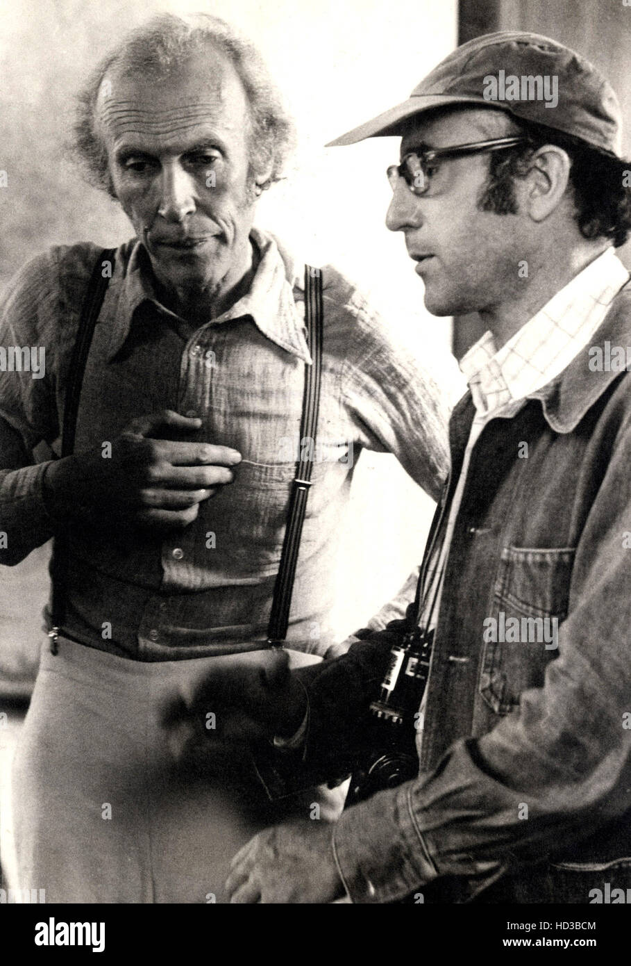 Director Eric Rohmer, cinematographer Nestor Almendros on the set of ...