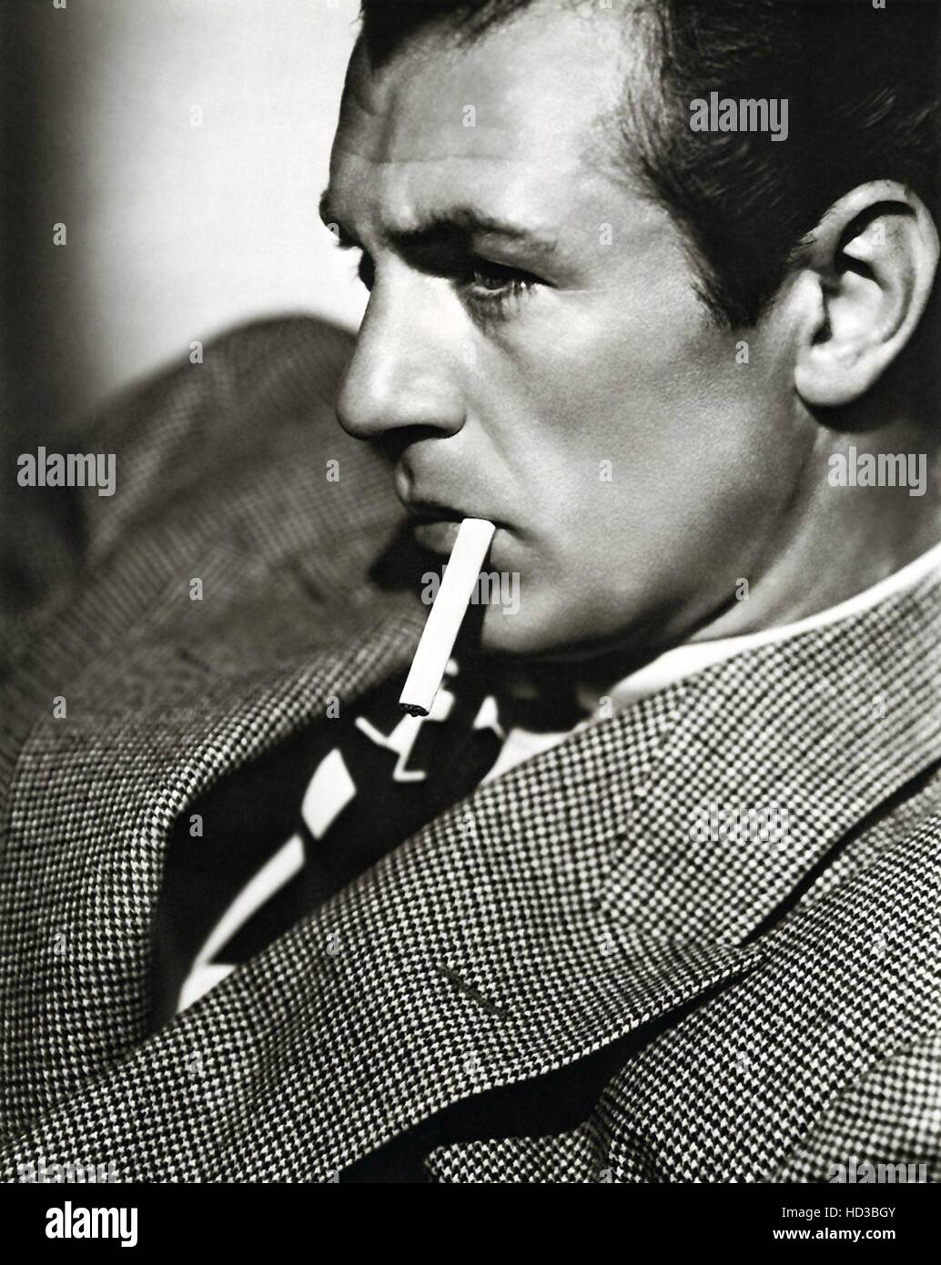 Gary Cooper, portrait by Clarence Sinclair Bull, circa 1934 Stock Photo ...