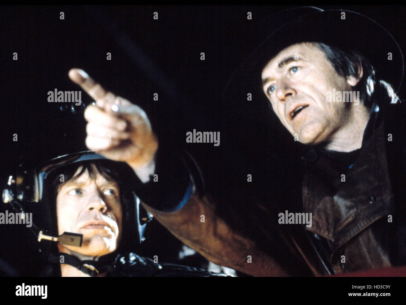 Mick Jagger and director Geoff Murphy filming FREEJACK, 1992 Stock ...