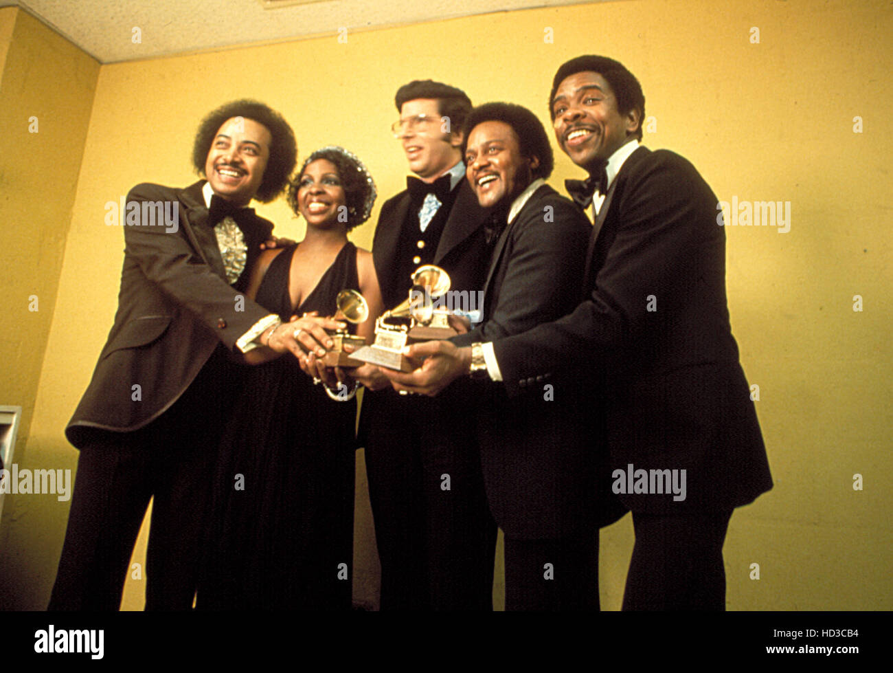 GLADYS KNIGHT AND THE PIPS, with Marvin Hamlisch, circa 1974, at the ...