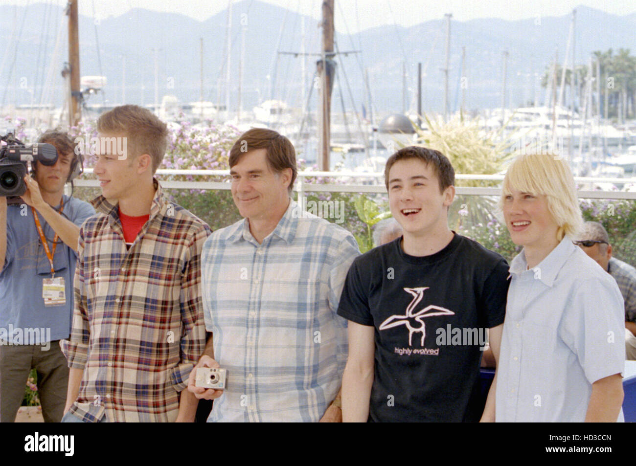 Gus Van Sant with the ELEPHANT team: Eric Deulen, Alex Frost, and John ...