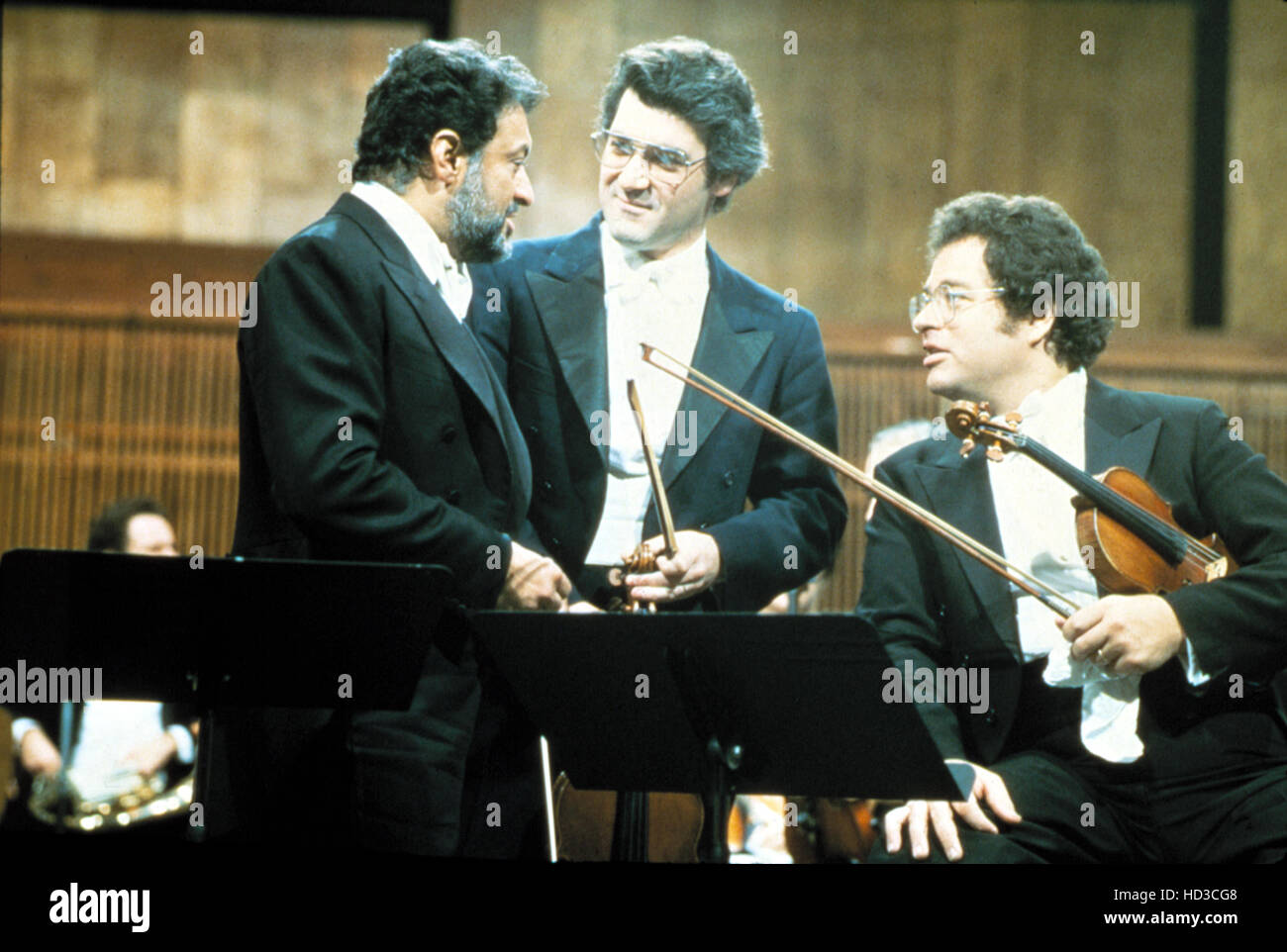 Zubin Mehta, Pinchas Zukerman, Itzhak Perlman, 1979 Stock Photo - Alamy
