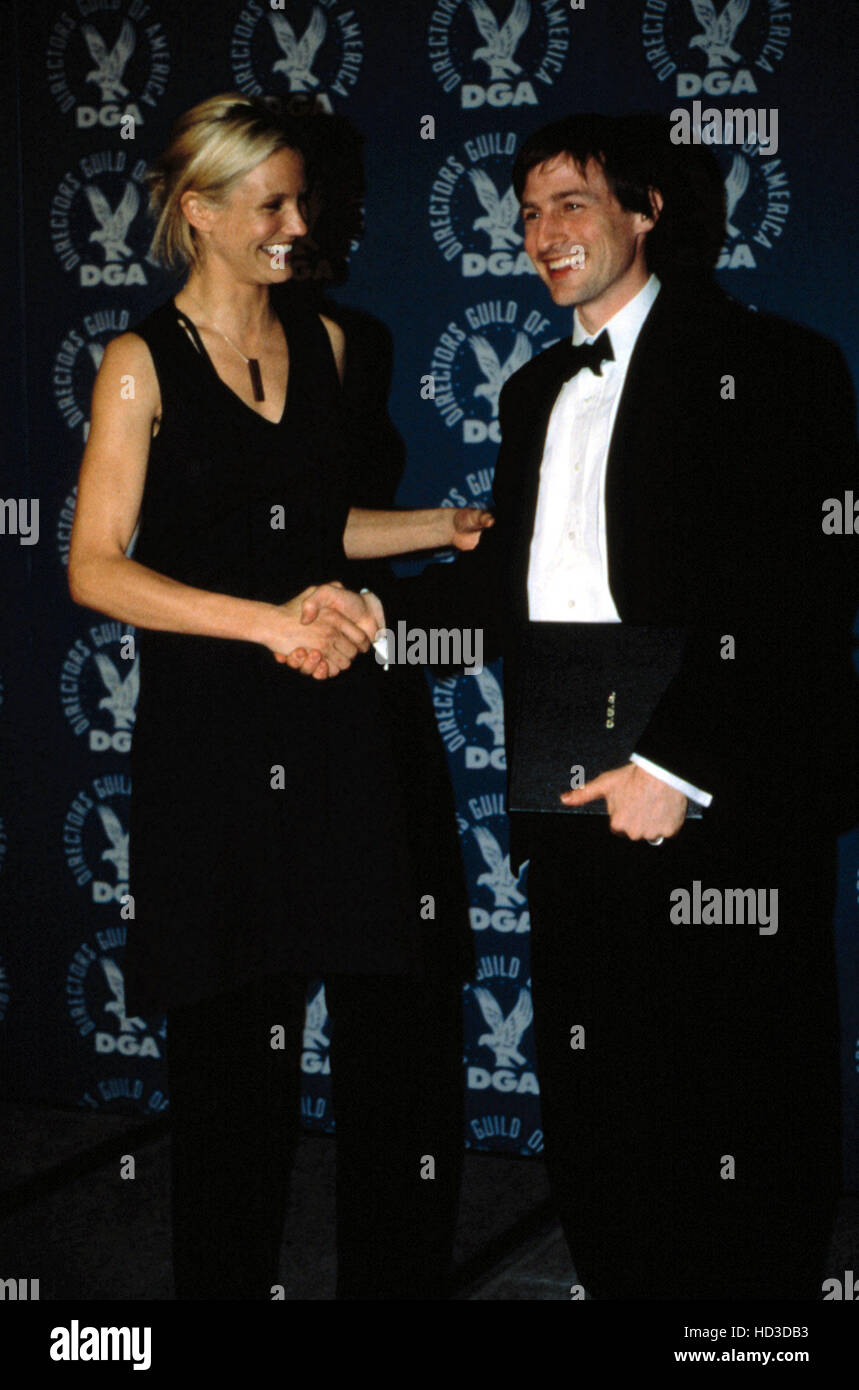 SPIKE JONZE, receiving a Director's Guild Award from Cameron Diaz ...